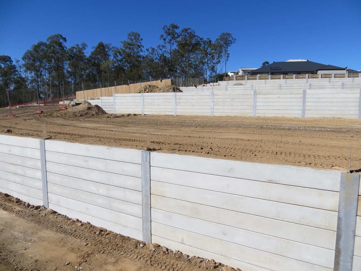Section Through Concrete Retaining Wall